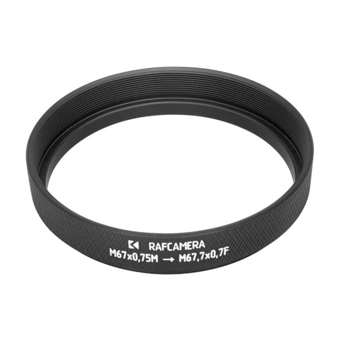 M67x0.75 to M67.7x0.7 step-up ring for Schneider-Kreuznach Cinelux ...
